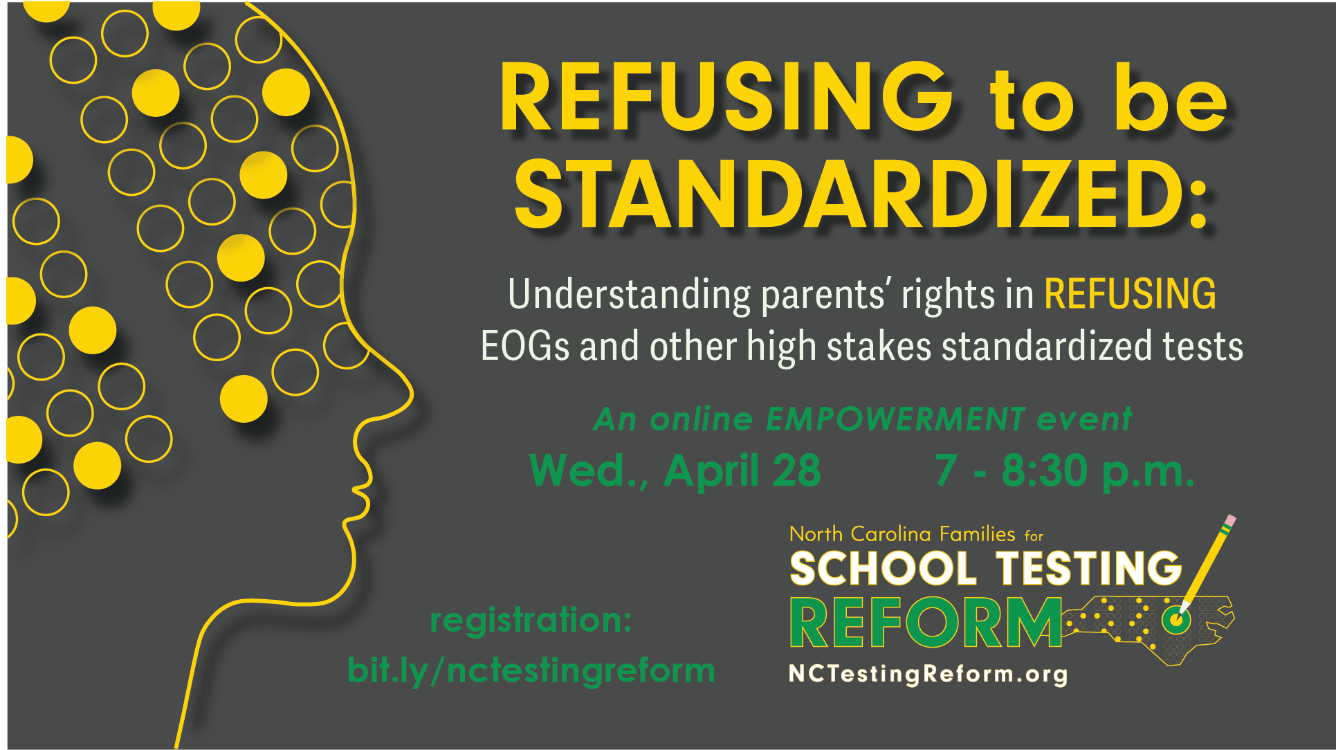 EVENT INFORMATION – NC Families for School Testing Reform